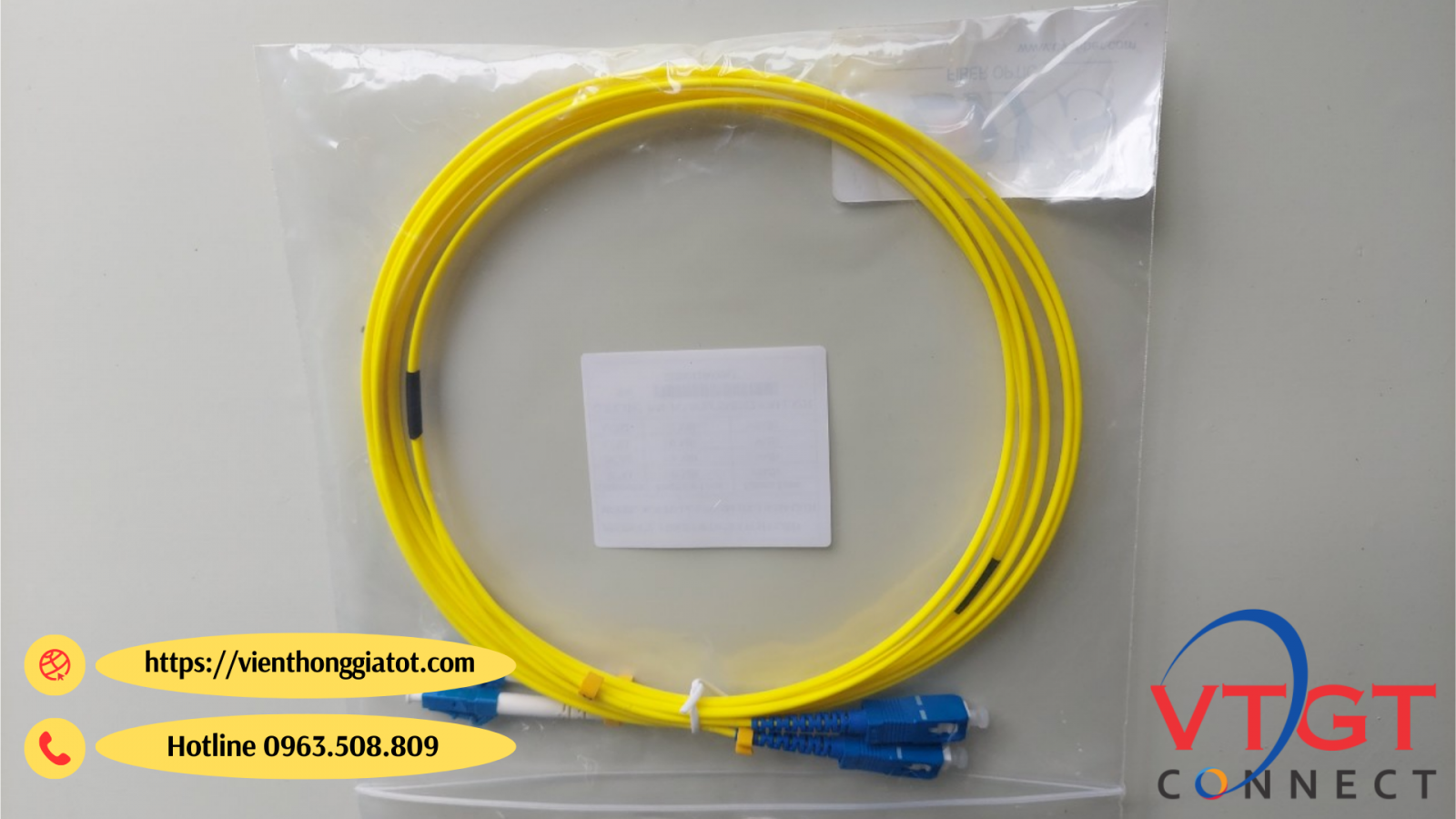 Dây nhảy quang SC/APC-SC/UPC Singlemode | Vienthonggiatot.com